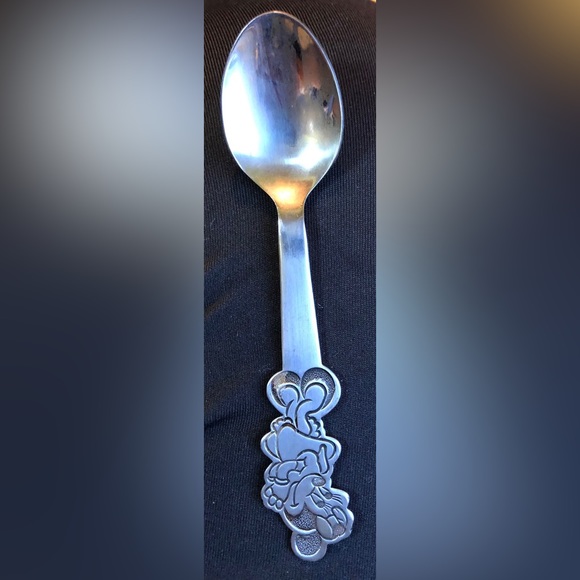 Disney | Dining | Vintage Minnie Mouse Silver Metal Spoon New | Poshmark